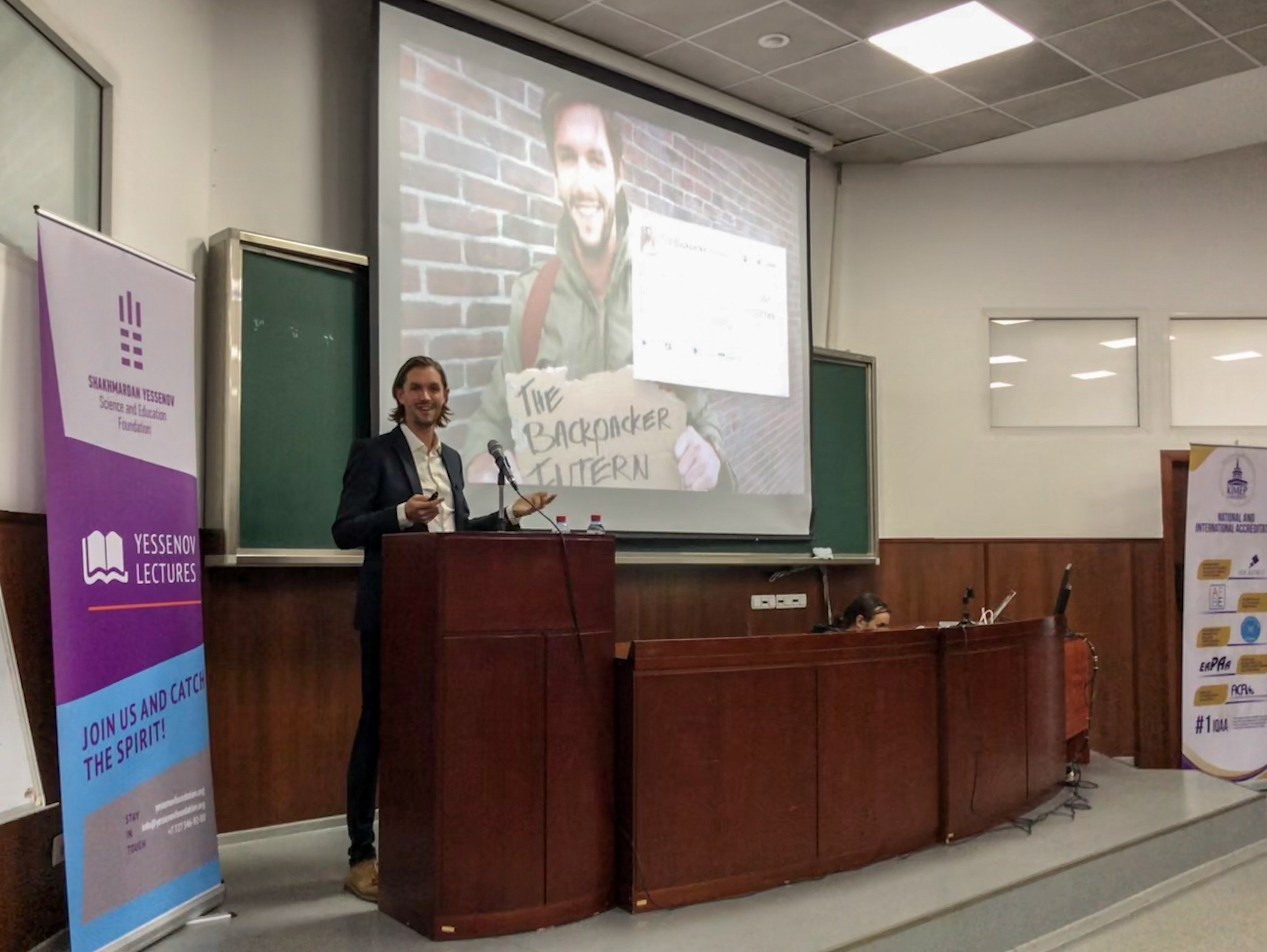 Mark van der Heijden at KIMEP Kazakhstan - The Backpacker Intern - The Backpacker Intern